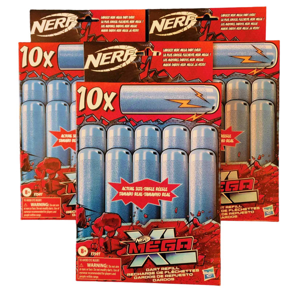 Nerf | Toys | 3x Nerf Mega Xl Dart Refill Count Lot Of 3 Boxes 30 Whistler Darts Total | Poshmark